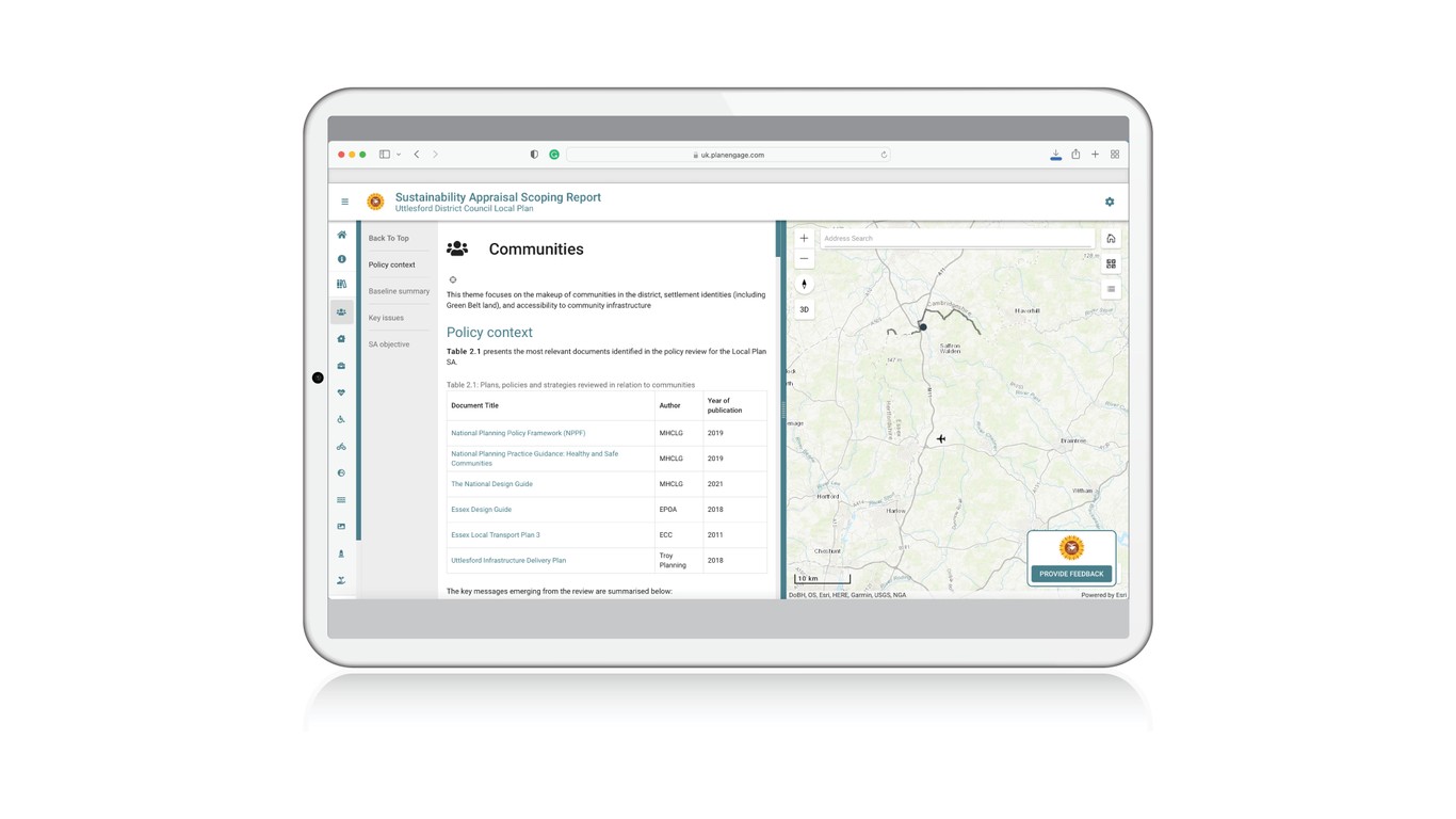 AECOM - PlanEngage - The local plan for Uttelsford