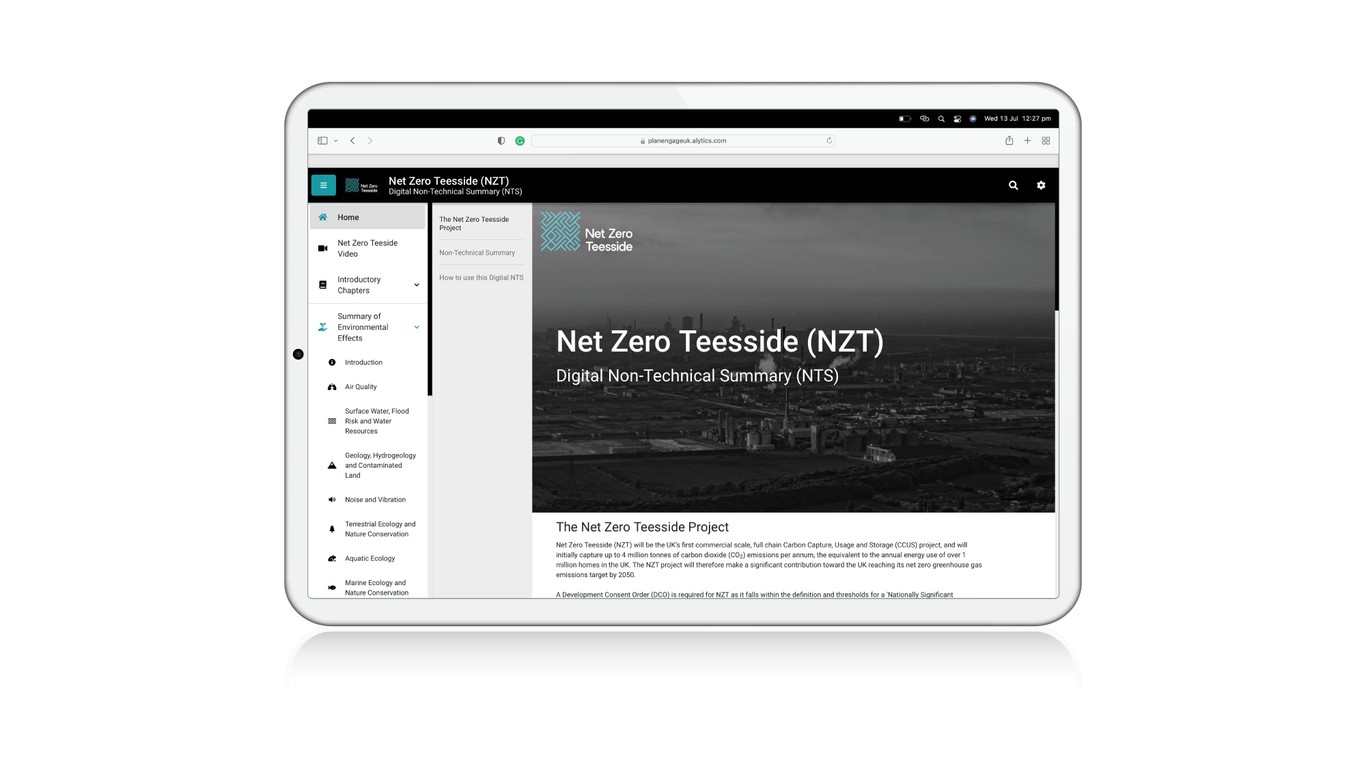 AECOM - PlanEngage - Net Zero Teeside